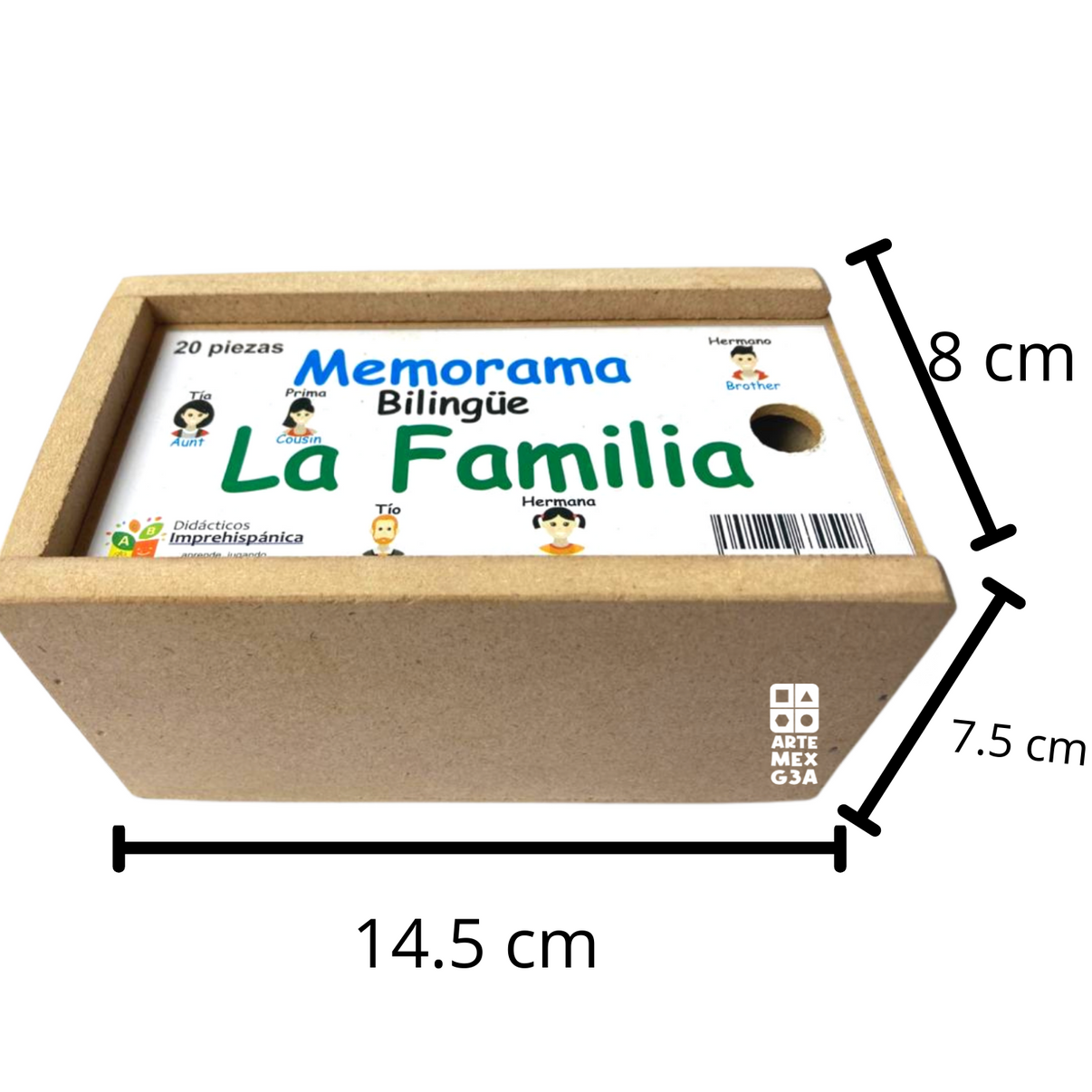 Juego De Memoria De La Familia Bilingüe Ingles Y Español – Arte Mex G3A